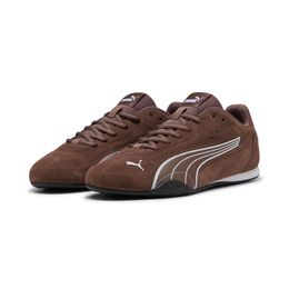 Puma Damen Sneaker "CATCH SD", Gr. 37, braun, unifarben, Schuhe, f&uuml;r sportliche und l&auml;ssige Looks, mit Leder-Obermaterial