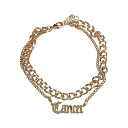 Urban Classics Damen Fu&szlig;kette "Urban Classics Unisex Zodiac Golden Anklet", S/M, Edelstahl Metall, gold, Edelstahl, Metall, Halsketten
