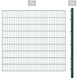 Arvotec Einstabmattenzaun "ESSENTIAL 180 zum Aufschrauben", H/L: 180cm x 42m, Pfosten: 22 Stk., gr&uuml;n, Zaunelemente, Zaunh&ouml;he 180 cm, Zaunl&auml;nge 2 - 60