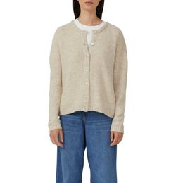 s.Oliver Damen Strickjacke, beige, Gr. 44, meliert, Strick, Obermaterial: 60% Polyacryl, 22% Polyester, 10% Alpaka, 8% Polyamid, Strickjacken, aus
