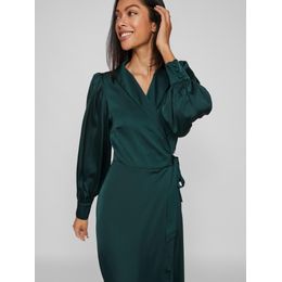 Vila Damen Maxikleid "VIENNA RAVENNA ANKLE WRAP DRESS-NOOS/OC", gr&uuml;n, Gr. 40, unifarben, Obermaterial: 100% Polyester, Kleider, Kunstfaser, regular