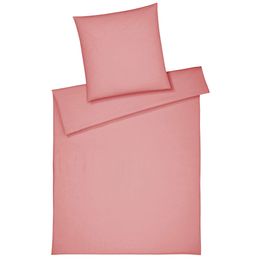 Bettw&auml;sche Elegante, rosa, Halbleinen, Obermaterial: 50% Baumwolle, 50% Leinen, Bettw&auml;sche, "Breezee", angenehmes Hautgef&uuml;hl