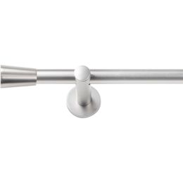 Gardinenstange SN DECO GROUP, L:100cm &Oslash;:19mm, silber, Gardinenstangen, "Gardinenstange Nizza &Oslash; 19 mm, 1-l&auml;ufig, Fixma&szlig;, verschraubt"