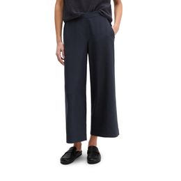 Marc O'Polo MARC O'POLO Damen Dehnbund-Hose "MARGO Wide", blau, Gr. 38, Web, Obermaterial: 90% Lyocell, 10% Leinen, Hosen, Model Margo wide aus