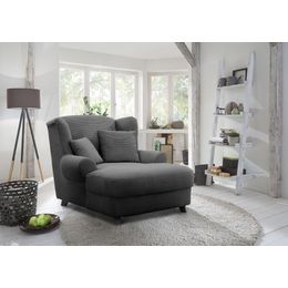 XXL-Sessel OTTO HOME, B:120cm H:101cm T:142cm, grau, 100% Polyester, Sessel, "Oase, B: 120 cm, Sitzh&ouml;he: 50 cm - OTTO. Verl&auml;ssliche Qualit&auml;t.", mit 2