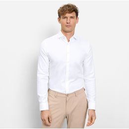 OLYMP Herren Langarmhemd "No 6 six", wei&szlig;, Gr. 40, Web, Obermaterial: 97% Baumwolle, 3% Elastolefin, Hemden, Royal Kentkragen, Businesshemd, super