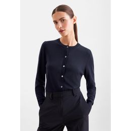 Seidensticker Damen Strickjackenavy, Gr. M, unifarben, 90% Wolle, 10% Seide, Strickjacken, Cardigan Uni