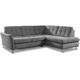Ecksofa DIE PLANBAR, B:242cm H:87cm T:116cm, grau, 100% Polyester, Wohnzimmer, Sofas, "MP-IN20016 L-Form mit Kaltschaum-Polsterung", optional