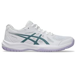 asics Damen Hallenschuh "UPCOURT 6", Gr. 38wei&szlig;, foggy teal, Synthetik, Schuhe, besonders geeignet f&uuml;r Handball und Volleyball