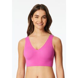 Schiesser Damen Bustier "Invisible Soft", Gr. 36, pink, Single Jersey, Obermaterial: 75% Polyamid, 25% Elasthan, BHs, Microfaser,