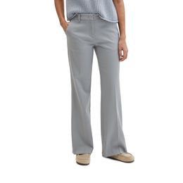 Marc O'Polo MARC O'POLO Damen Stretch-Hose "MARTHE Flared", grau, Gr. 44, Web, Obermaterial: 58% Baumwolle, 32% Modal, 7% Polyester, 3% Elasthan, Hosen, Model