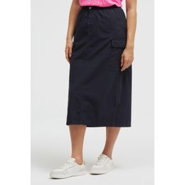 SOCCX Damen Sommerrock, schwarz, Gr. XXL, unifarben, Web, Material: 100% Baumwolle, R&ouml;cke, mit verstellbarem Elastikbund