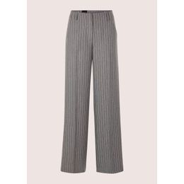Madeleine Mode MADELEINE Damen Stoffhose "Jerseyhose B&uuml;gelfaltenhose mit Nadelstreifen", wei&szlig;, Modern, Gr. 19, Obermaterial: 95% Polyester PES. 5% Elasthan EL.,