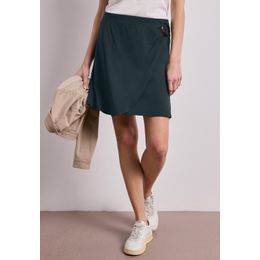 Street One Damen Minirock, gr&uuml;n, Gr. 46, gemustert, unifarben, Stoff, 95% Viskose, 5% Elasthan, R&ouml;cke, Middle Waist