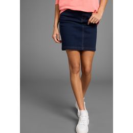Arizona Damen Jeansrock "Ultra-Stretch", blau, Basic, Gr. 44, unifarben, Denim/Jeans, Obermaterial: 74% Baumwolle, 24% Polyester, 2% Elasthan, R&ouml;cke,