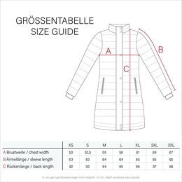 Marikoo Damen Winterjacke "Natsukoo XVI", grau, Gr. M, Obermaterial: 100% Polyester, Jacken, Stepp Mantel mit gro&szlig;er Kapuze