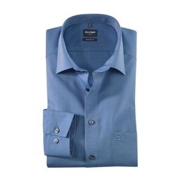 OLYMP Herren Businesshemd "Luxor modern fit", blau, Gr. 46, Web, Obermaterial: 100% Baumwolle, Hemden
