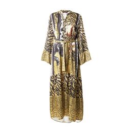 miss goodlife Kleid 'Dark Glow' Damen Gr&ouml;&szlig;e 44 cognac / pueblo / graphit / wei&szlig; Sommerkleid