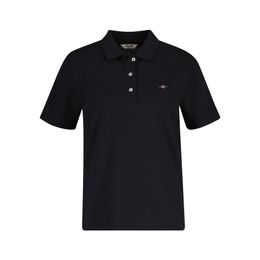 Gant Damen Poloshirt "REGULAR SHIELD", schwarz, Gr. S, Single Jersey, Obermaterial: 100% Baumwolle, Shirts, Regular fit mit Polokragen