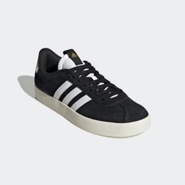 Damen Sneaker "VL COURT 3.0", adidas Sportswear, Gr. 40, schwarz-wei&szlig;, Leder, Synthetik, Schuhe, inspiriert vom Design des adidas samba
