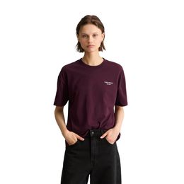 Marc O'Polo Damen T-Shirt "aus Organic Cotton", lila, Basic, Gr. XXS, MARC O'POLO DENIM, unifarben, Obermaterial: 100% Baumwolle, Shirts