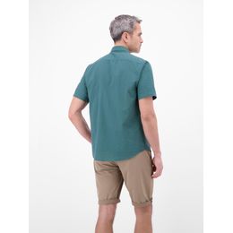 Lerros Herren Kurzarmhemd "Kurzarmhemd im Knitterlook"soft teal, Gr. M, 99% Baumwolle, 1% Elasthan, Hemden