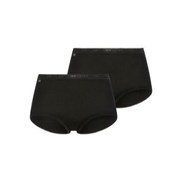 Sloggi Damen Midislip "Basic+", Gr. 38, schwarz, Single Jersey, Obermaterial: 95% Baumwolle, 5% Elasthan, unifarben, Unterhosen, perfekter Sitz,