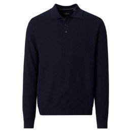 Casamoda Herren Langarm-Poloshirt "Casamoda Polo-Shirt Langarm uni", blau, Gr. S, 100% Baumwolle, Shirts