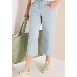 Cecil Damen Stoffhose, blau, Gr. 33, unifarben, Web, 96% Baumwolle, 4% Elasthan, Hosen, aus Baumwolle mit Stretchanteil