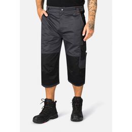 Herren Arbeitsshorts "TACOMA Workwear 3/4-Hose", grau, Gr. 46, HERO by John Medoox, Sweatware, 65% Polyester, 35% Baumwolle, Hosen,