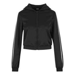Urban Classics Damen Trainingsjacke "Urban Classics Ladies Cropped Track Jacket"schwarz, Gr. 4XL, unifarben, 100% Polyester, Jacken