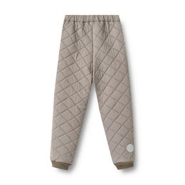 Wheat M&auml;dchen Thermohose "Thermo Pants Alex", beige, Gr. 104, gestreift, Web, Obermaterial: 100% Polyester, Hosen, Kunstfaser, wasserdicht, Reflektor