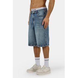 Pegador Herren Jeansshorts "Kolar Jorts"sprayed washed blau, Gr. 32, Abriebeffekte, Denim/Jeans, Obermaterial: 100% Baumwolle, Jeans, Baumwolle,