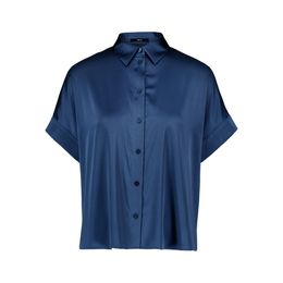 Zero Damen Hemdbluse "Damen mit Streifen"sargasso sea, Gr. 34, gl&auml;nzend, Obermaterial: 96% Polyester, 4% Elasthan, Blusen