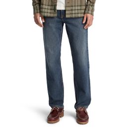 Timberland Herren Straight-Jeans "5 Pocket Denim Pants (Straight)", blau, Gr. 34, Denim/Jeans, Obermaterial: 68% Baumwolle, 31% Lyocell (TENCEL ), 1%