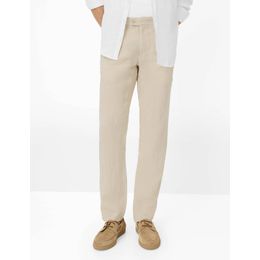 Brax Herren Chinohose "Style FABIO", beige, Gr. 31, Web, 100% Leinen, Hosen