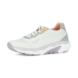 ROLLINGSOFT Damen Keilsneaker, Gr. 37, wei&szlig;, Nappaleder, Textil, Schuhe, Freizeitschuh, Halbschuh, Schn&uuml;rschuh mit Logo an der Ferse, G-Weite