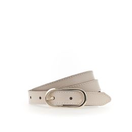Tamaris Damen Lederg&uuml;rtel ""Claudia Gold"", beige, Gr. 115, unifarben, Rindsleder, G&uuml;rtel, mit schmaler Schlie&szlig;e, 2 cm breit, aus Rindsleder,