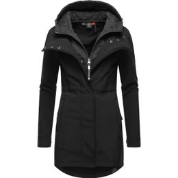 Ragwear Damen Softshellmantel "Ybela", schwarz, Gr. XL, Au&szlig;enmaterial: 97% Polyester, 3% Elasthan. Innenmaterial: 100% Polyester, M&auml;ntel, sportliche,
