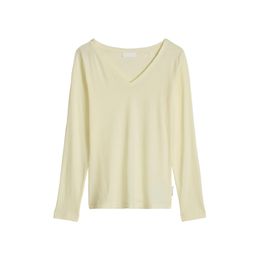 Marc O'Polo Damen Langarmshirt "aus Loose Knit Jersey", gelb, Basic, Gr. S, MARC O'POLO DENIM, unifarben, Obermaterial: 100% Baumwolle, Shirts