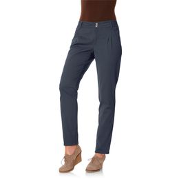 Damen Chinohose, blau, Gr. 44, Linea Tesini BY HEINE, unifarben, 98% Baumwolle, 2% Elasthan, Hosen