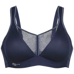 Anita active Damen Sport-BH "Air Control Deltapad", Gr. 80blau iris, Netz, Obermaterial: 49% Polyamid, 39% Polyester, 12% Elasthan, unifarben, Basic,