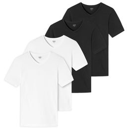 uncover by Schiesser Shirt Herren Gr&ouml;&szlig;e XXL schwarz / wei&szlig;