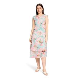 Betty Barclay Damen Chiffonkleid "Damen mit Bindeg&uuml;rtel"mint, ros&eacute;, Gr. 48, Obermaterial: 100% Polyester, Kleider