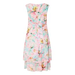 Betty Barclay Damen Chiffonkleid "Damen mit Bindeg&uuml;rtel"mint, ros&eacute;, Gr. 36, Obermaterial: 100% Polyester, Kleider