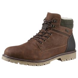 Rieker Herren Winterstiefelette, Gr. 40, braun, Lederimitat, Textil, used, Schuhe, mit TEX-Membran