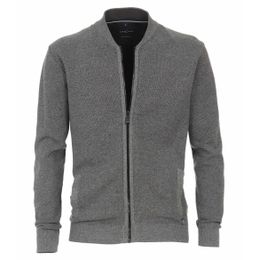 Casamoda Herren Strickjacke "Casamoda Strickjacke uni", grau, Gr. XXL, 90% Baumwolle, 10% Polyamid, Strickjacken