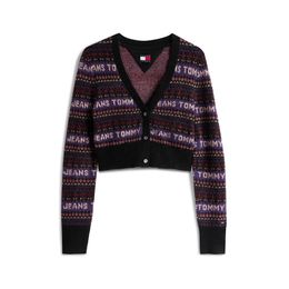 Tommy Jeans Knit Cardigan female size XXS Purple / Pink / Black
