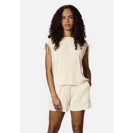 Ragwear Damen Blusenshirt "Veriel Set YOUMODO"ecru, Gr. XL, Material: 65% Polyester, 35% Viskose, Shirts, Set bestehend aus kurzer Hose und T-Shirt