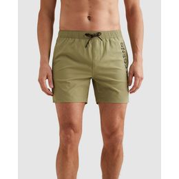 PME-Legend PME LEGEND Herren Badeshorts "AIRFRAME SWIMSHORTS BIG LOGO PRINT", gr&uuml;n, Gr. M, Web, Elasthan, Polyamid, Badehosen, Seitliche Eingrifftaschen,